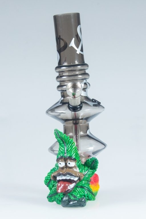 BONGO AKRYLOWE RASTA GANJA DOLAR BONG TWICE BLACK-SILVER | Sklep ...