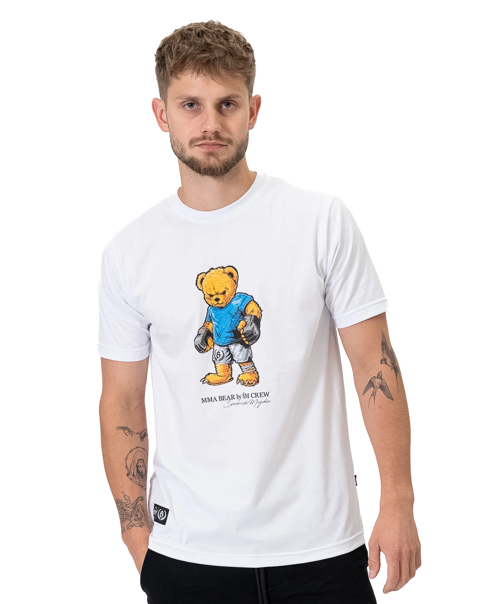Koszulka Środowisko Miejskie MMA Bear Biała | Sklep Odziejsie.pl
