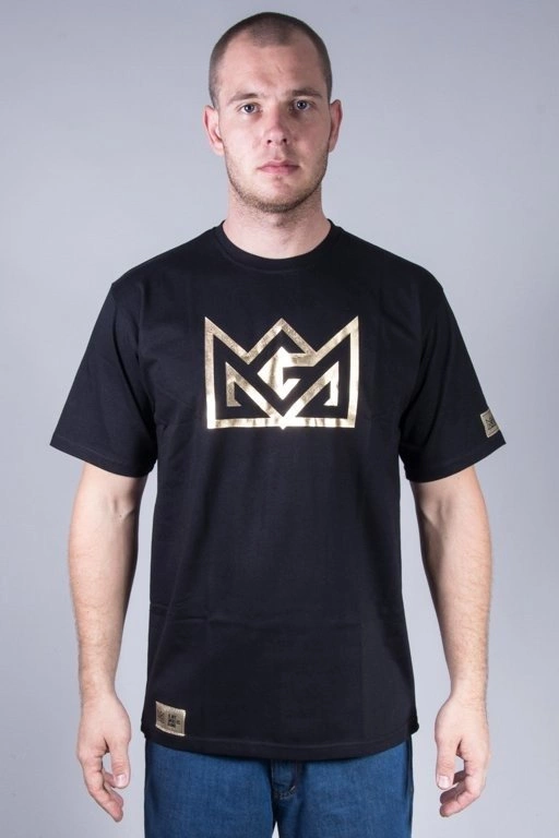 GANJA MAFIA T-SHIRT CROW FOIL BLACK-GOLD | Sklep Odziejsie.pl