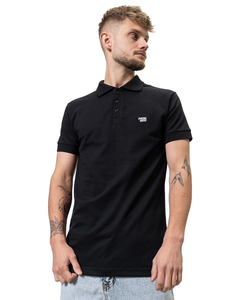 Koszulka Polo Patriotic Cls Mini Logo Czarna | Sklep Odziejsie.pl